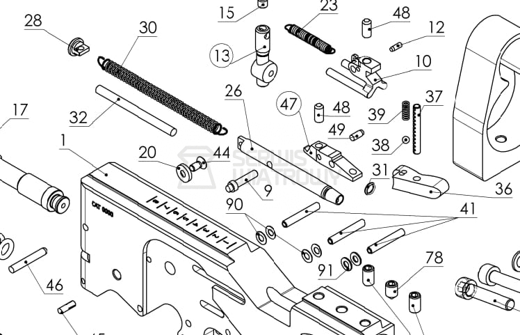 Carl Walther Pin dosyłacza śrutu LG300 Dominator Serwis Wiatrowy